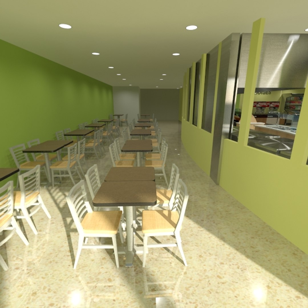 3d Model Cafeteria Equipment