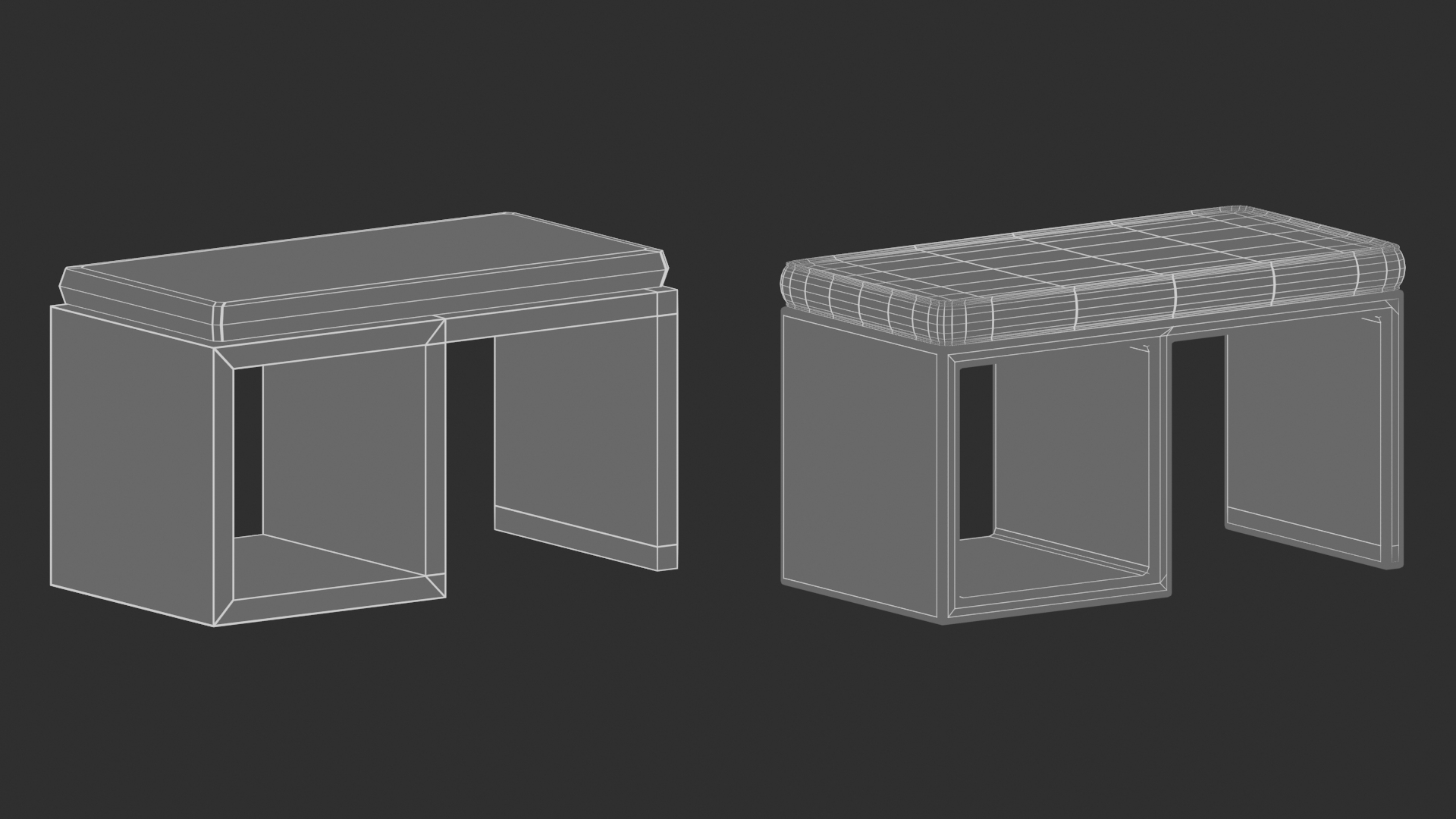 3D Simple Blocks and Benches Bundle - TurboSquid 1747253