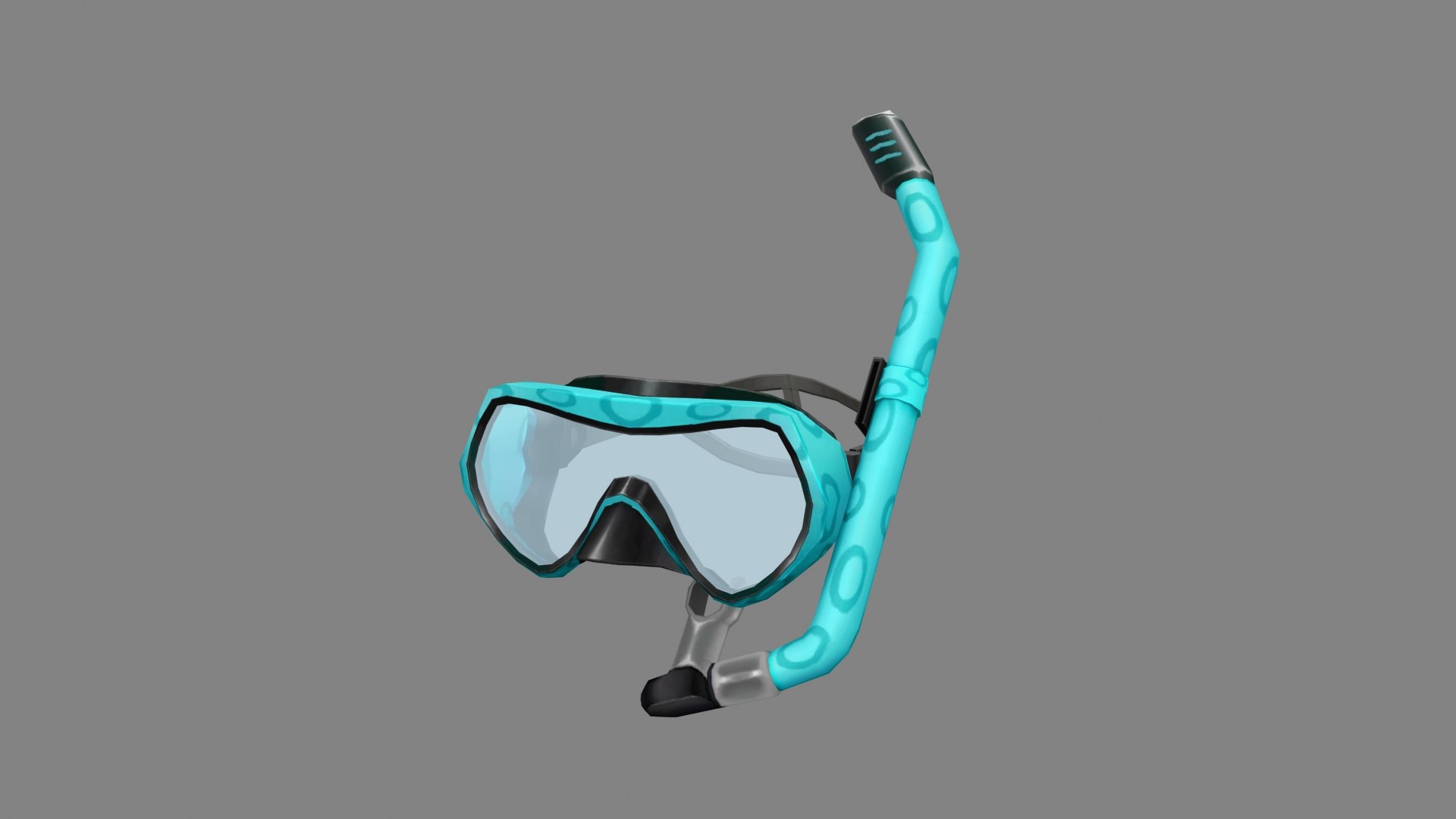 3D Cartoon Diving Goggles - Blue - TurboSquid 2105968