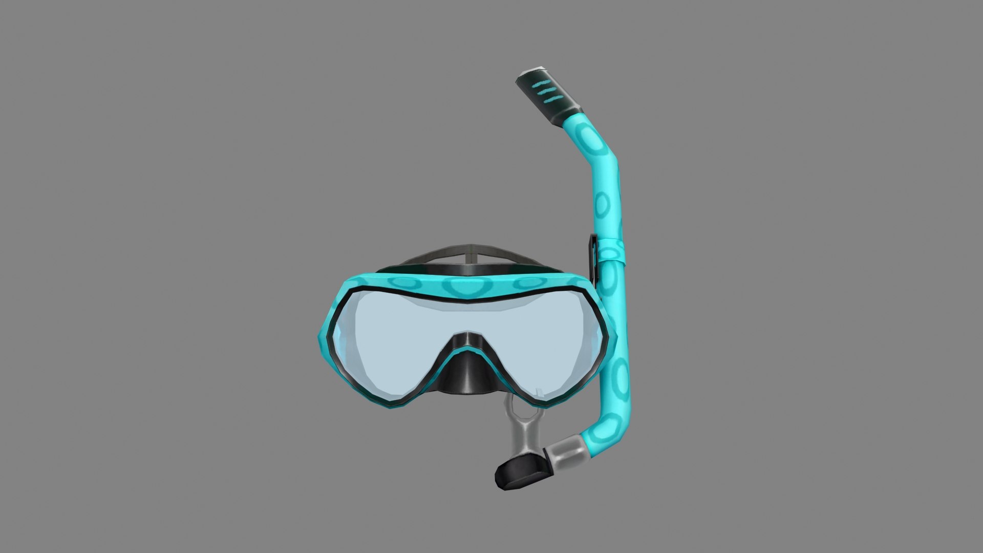 3D Cartoon Diving Goggles - Blue - TurboSquid 2105968