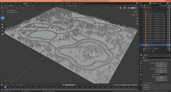 Park blender 3D - TurboSquid 1563027
