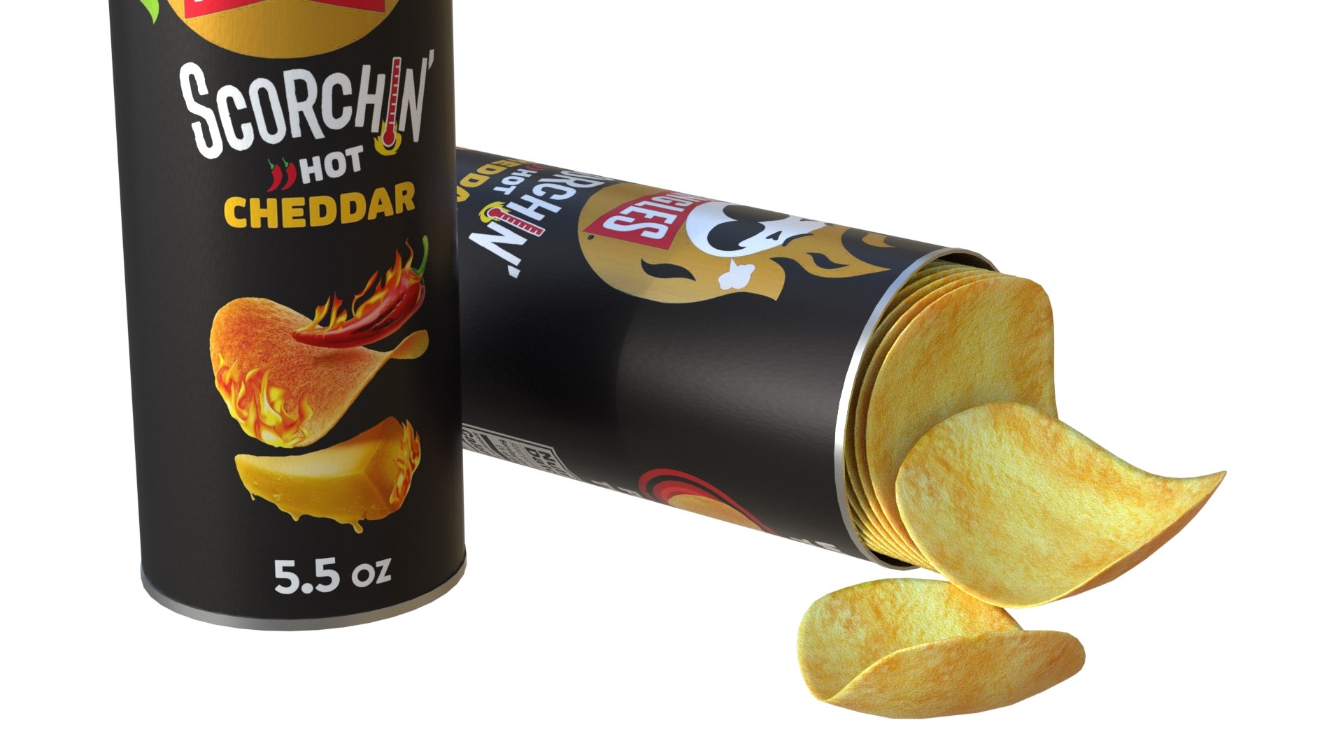 3D Pringles Scorchin Cheddar - TurboSquid 2370559