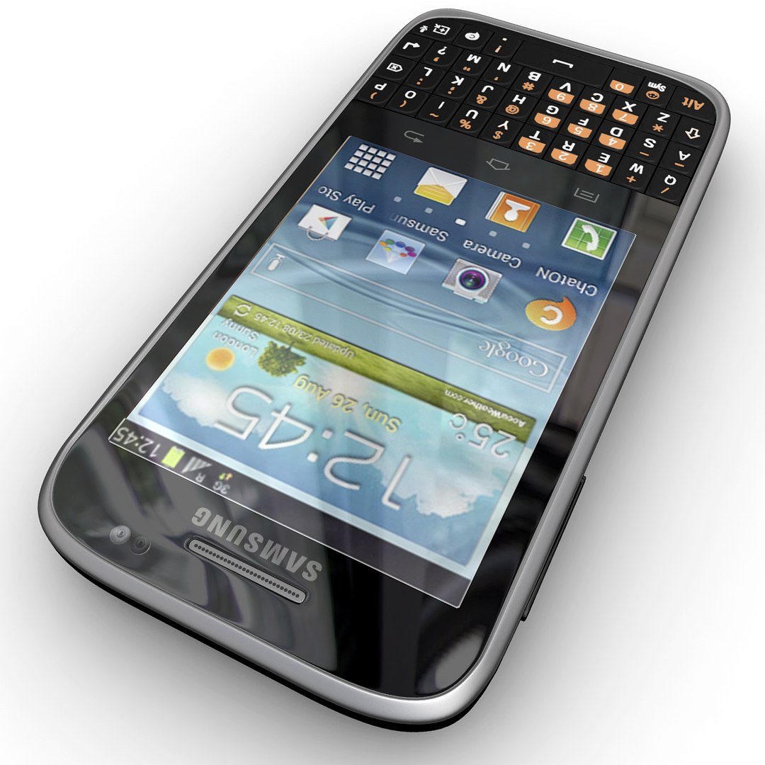 samsung galaxy chat b5330 3d model