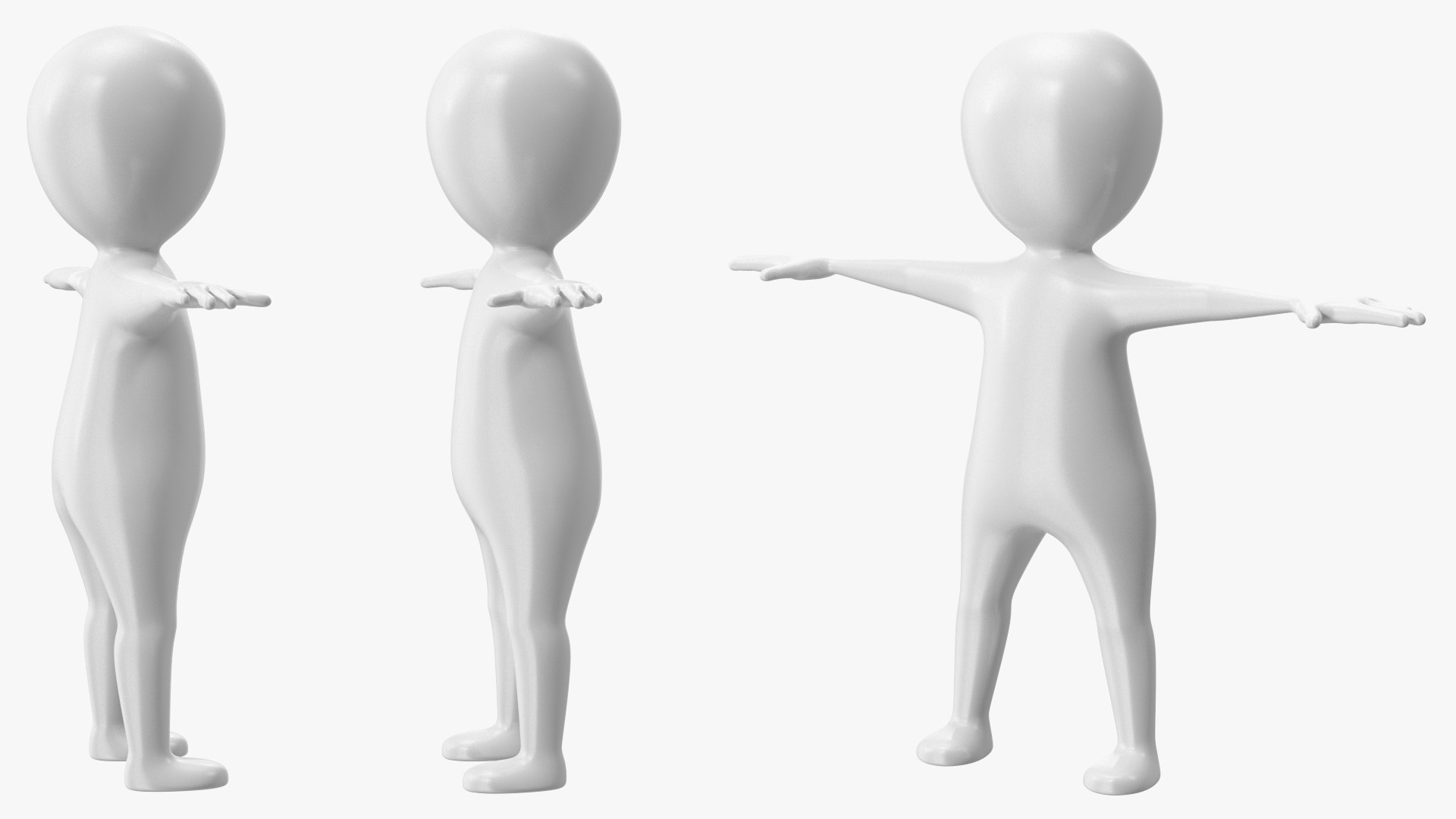 Stickman T-pose Model - TurboSquid 1893592