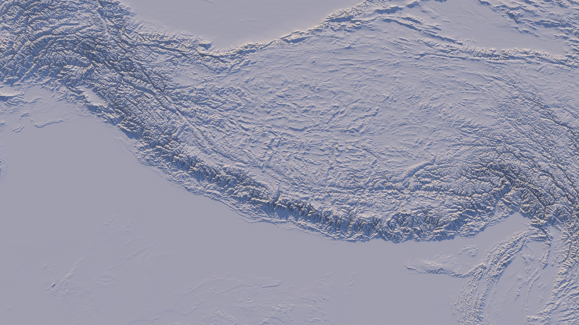 Southern Tibet Map - 40K Realistic Satellite Terrain - Elevation 3D ...