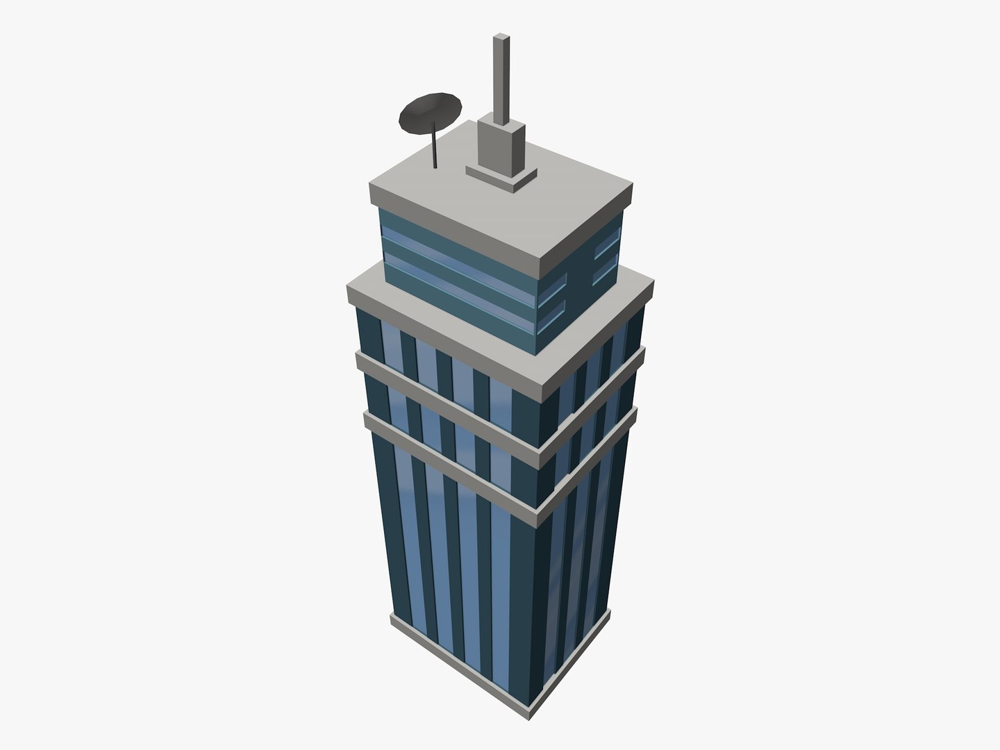 Cartoon Skyscraper Building 1 Low Poly 3D Model - TurboSquid 2254336