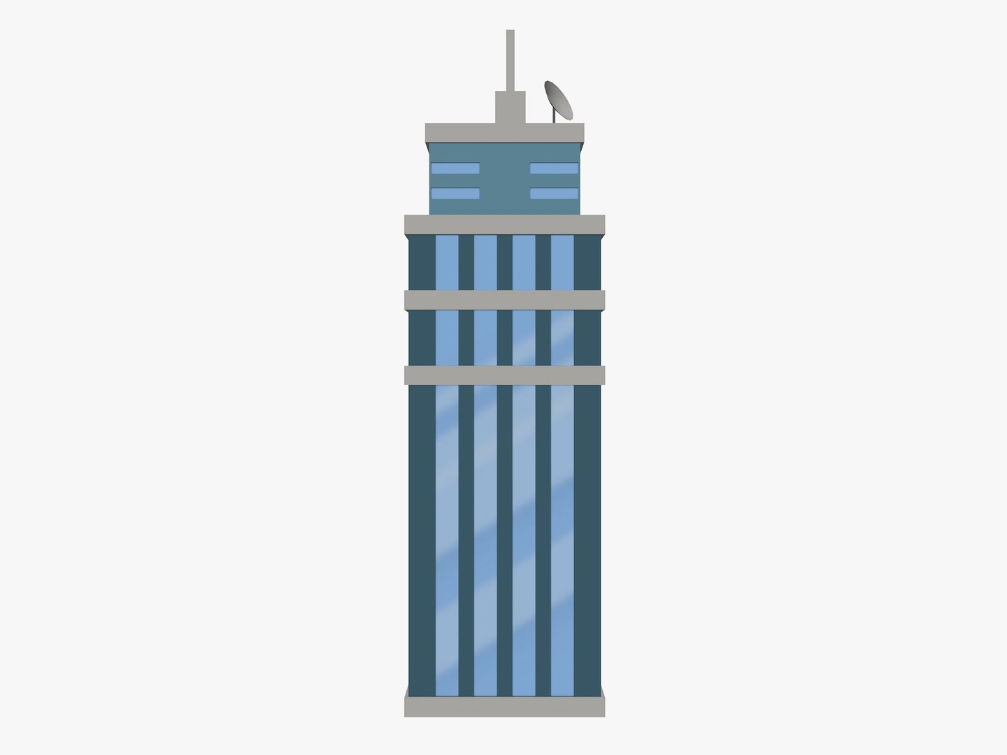 Cartoon Skyscraper Building 1 Low Poly 3D Model - TurboSquid 2254336