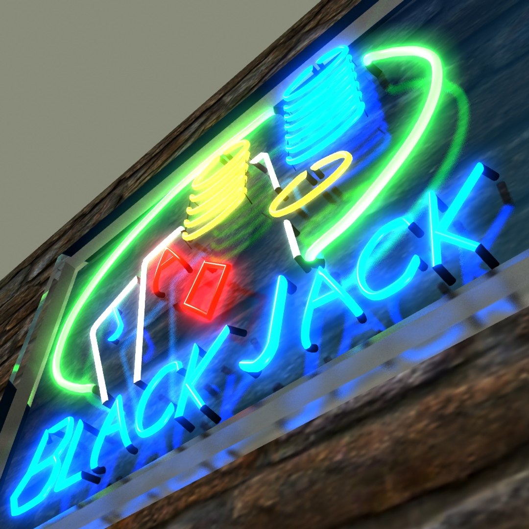 Blackjack Neon Sign 3D - TurboSquid 1390891