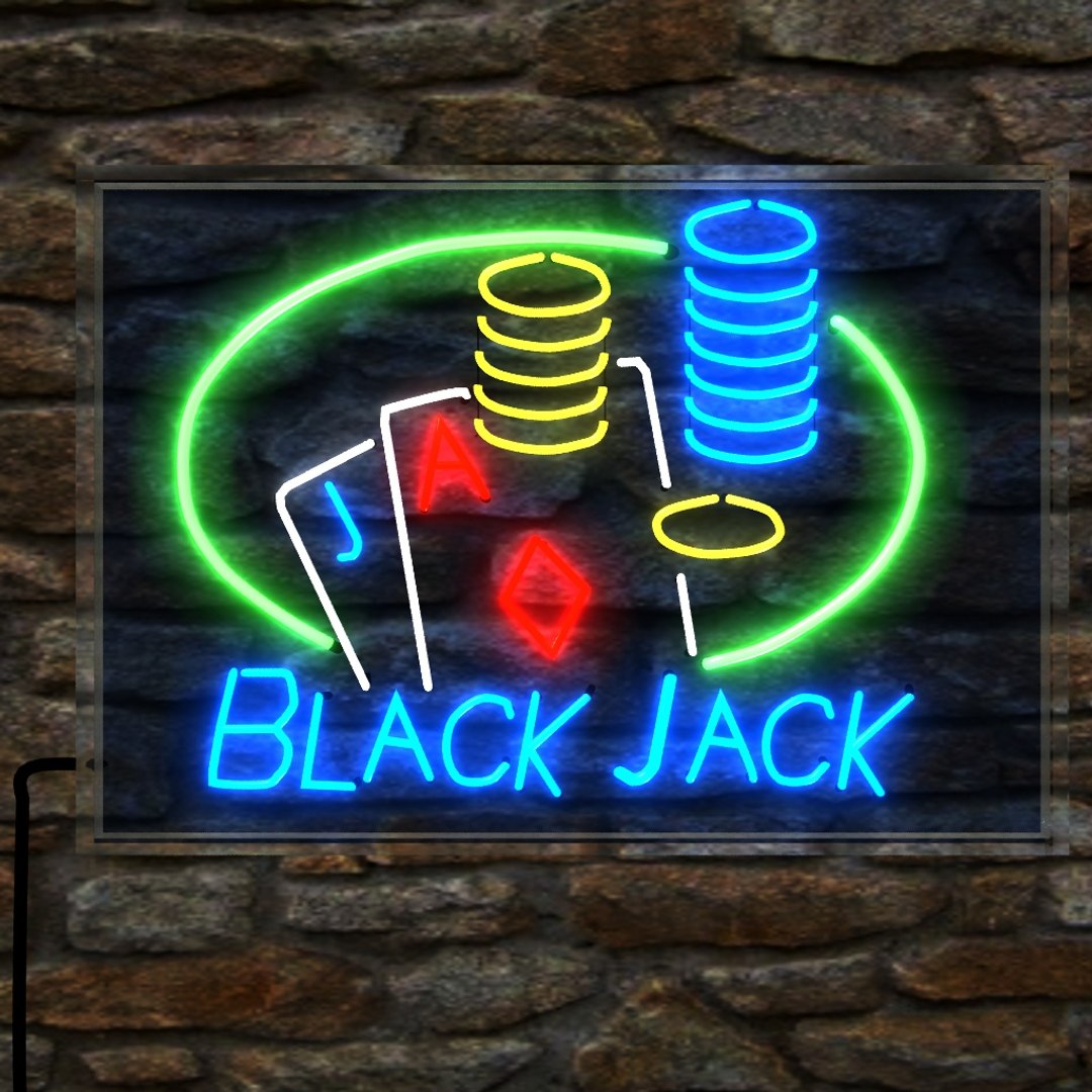 Blackjack Neon Sign 3D - TurboSquid 1390891