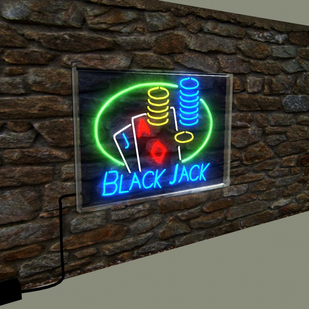 Blackjack Neon Sign 3D - TurboSquid 1390891