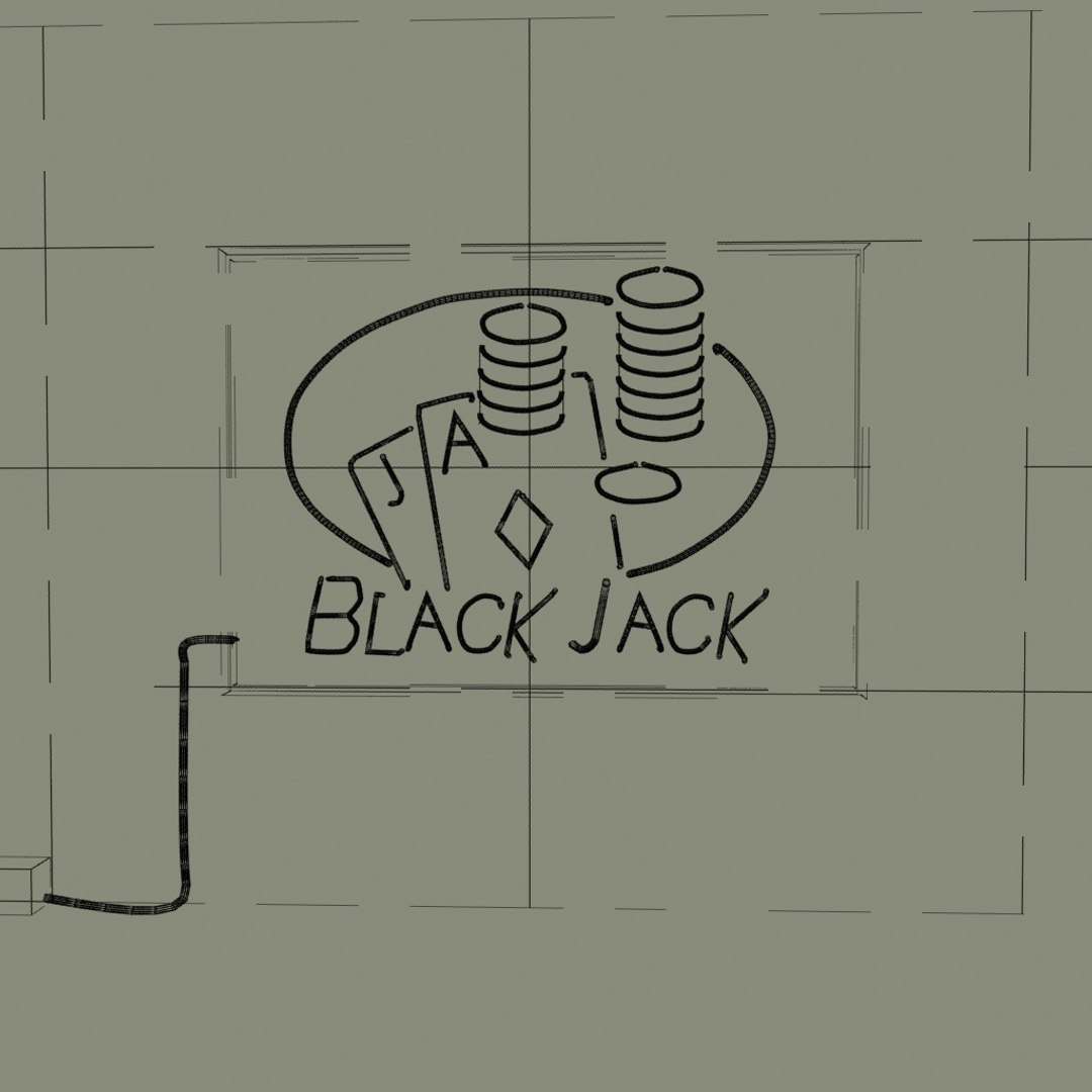 Blackjack Neon Sign 3D - TurboSquid 1390891