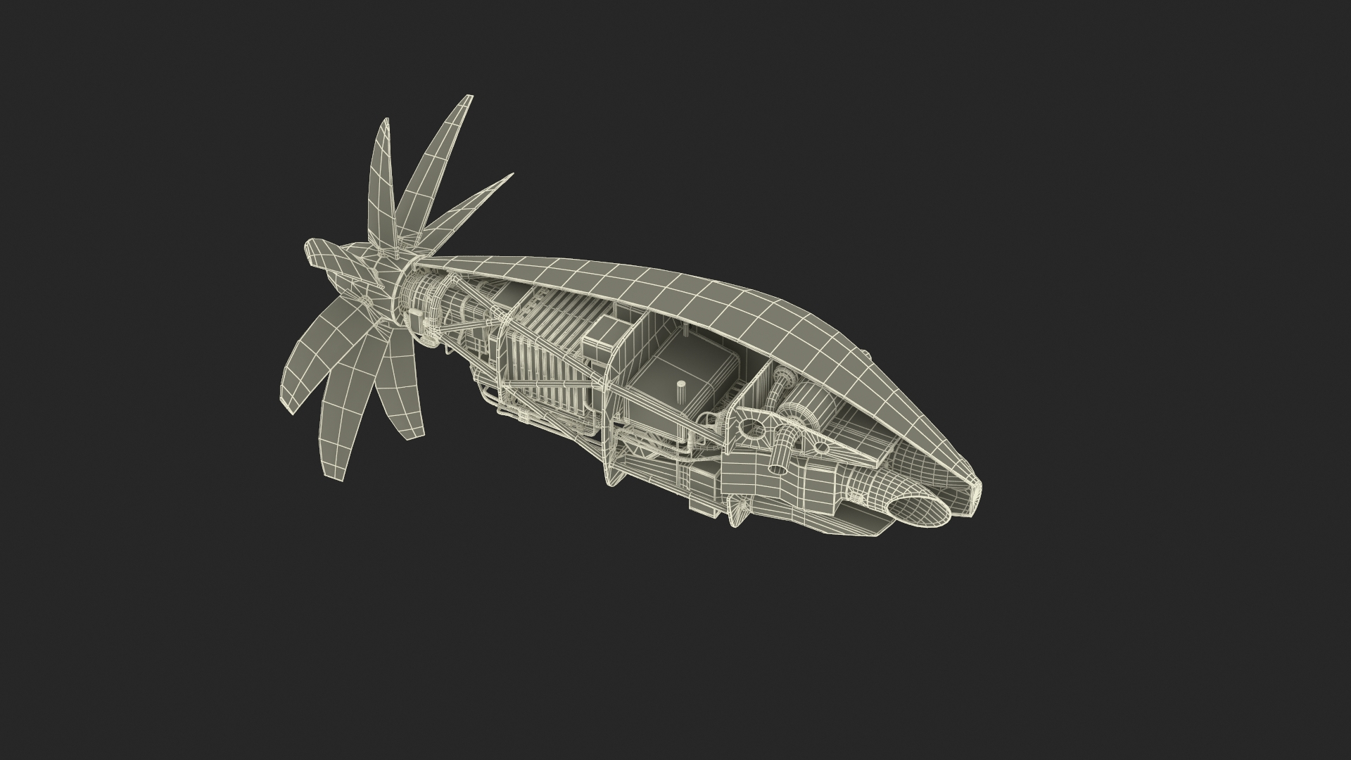 3D Airbus Zeroe Hydrogen Engine Cutaway - TurboSquid 2378186