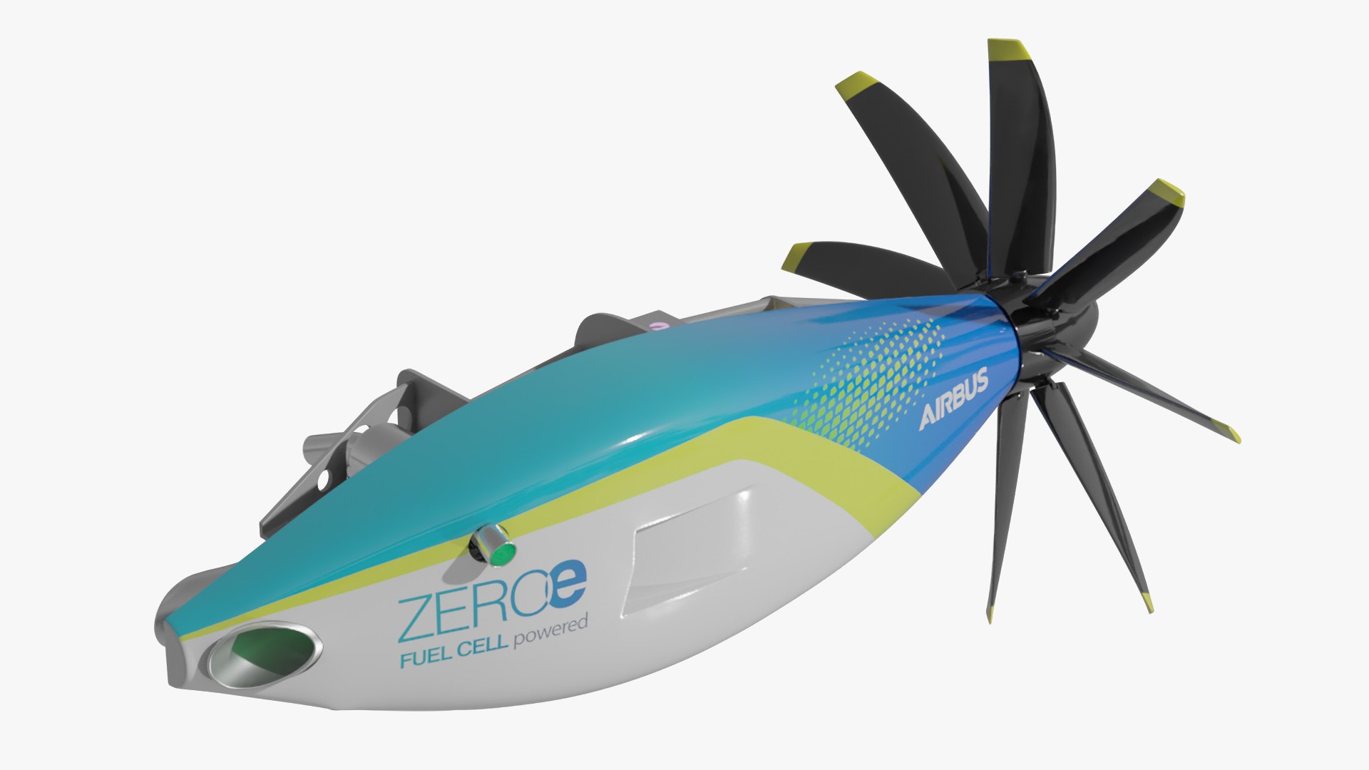 3D Airbus Zeroe Hydrogen Engine Cutaway - TurboSquid 2378186