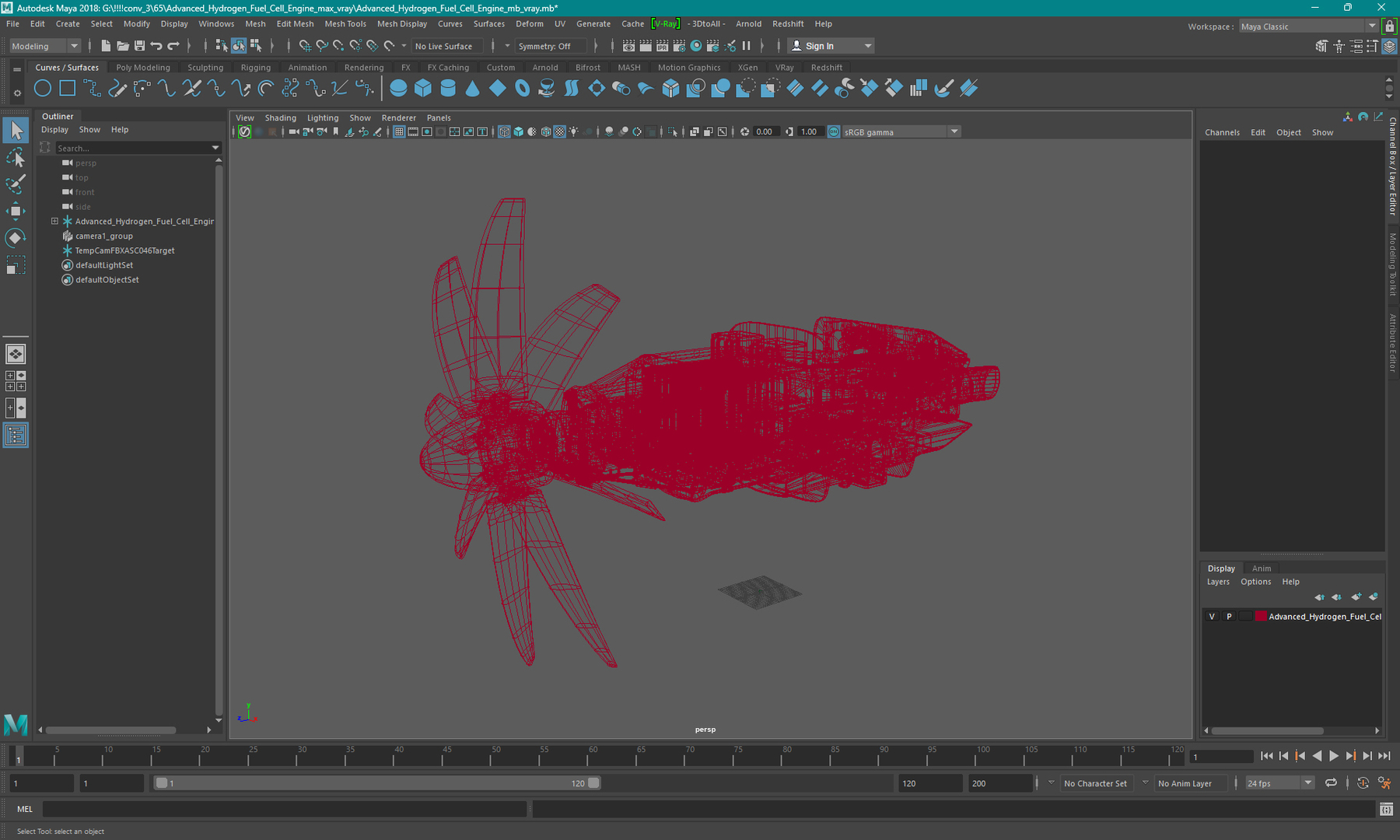 modèle 3D de Vue en coupe du moteur à hydrogène Airbus Zeroe ...