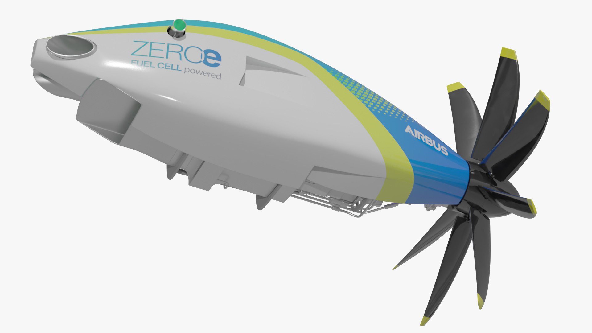 3D Airbus Zeroe Hydrogen Engine Cutaway - TurboSquid 2378186