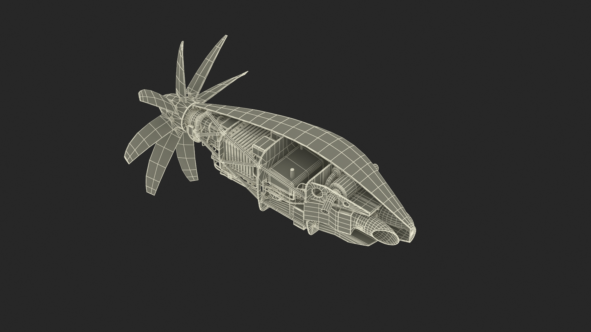 3D Airbus Zeroe Hydrogen Engine Cutaway - TurboSquid 2378186