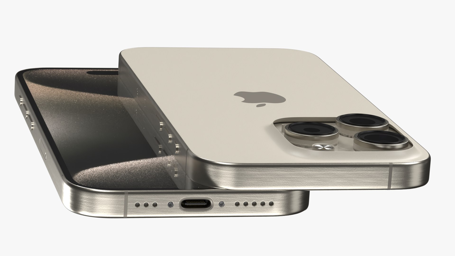 IPhone 15 Pro Natural Titanium Model - TurboSquid 2135540