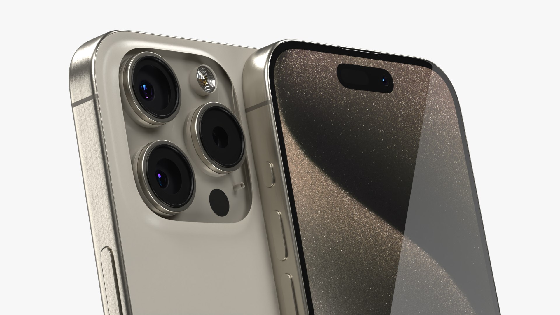 IPhone 15 Pro Natural Titanium Model - TurboSquid 2135540