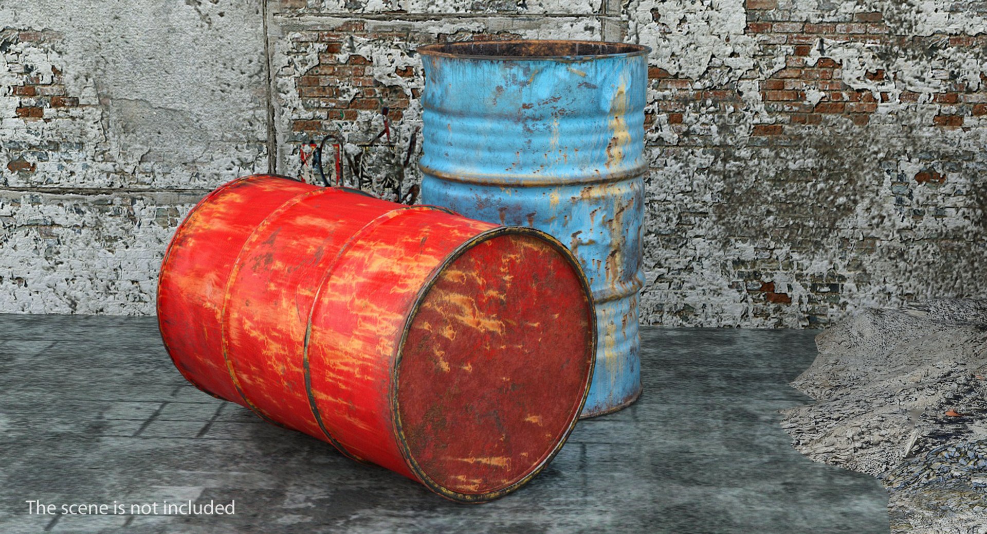 3D Rusty Waste Oil Drums - TurboSquid 1306760