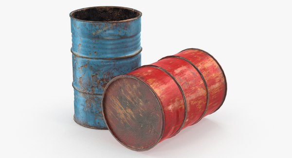 3D rusty waste oil drums - TurboSquid 1306760