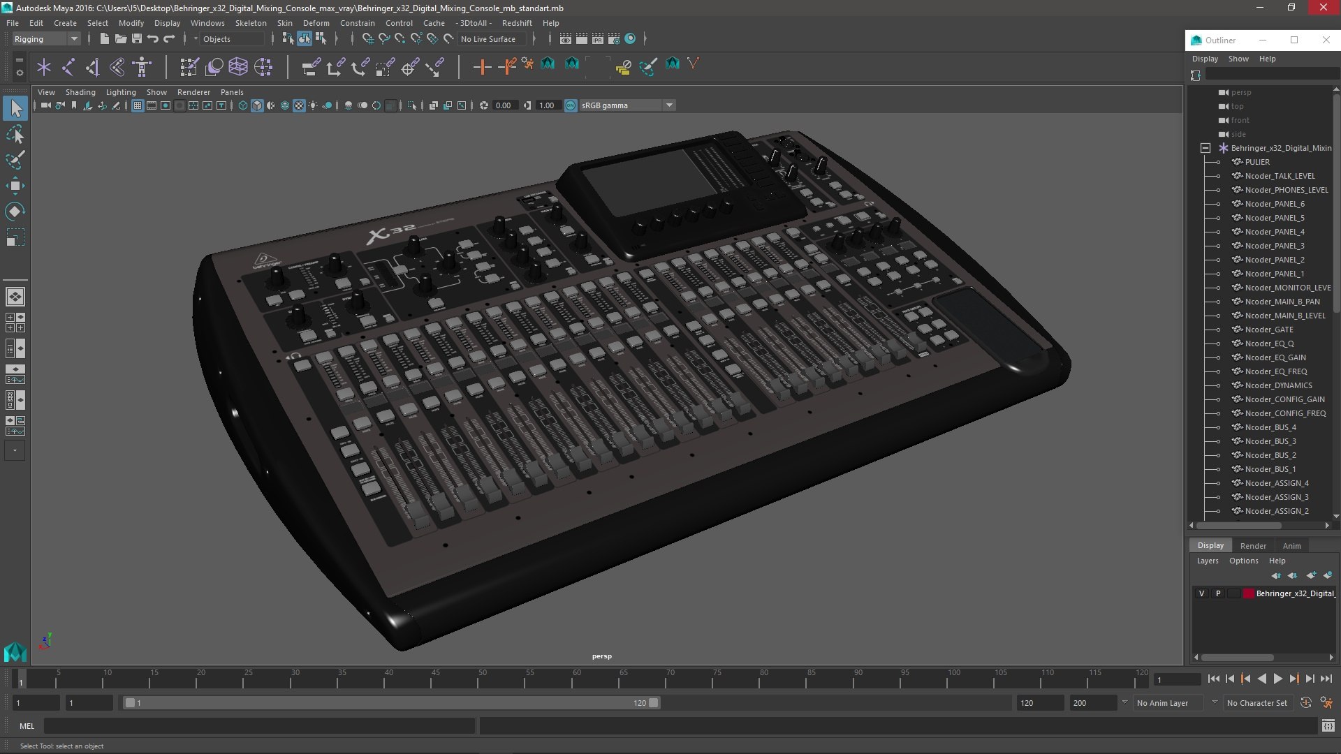3D Behringer X32 Digital Mixing Console - TurboSquid 2183266