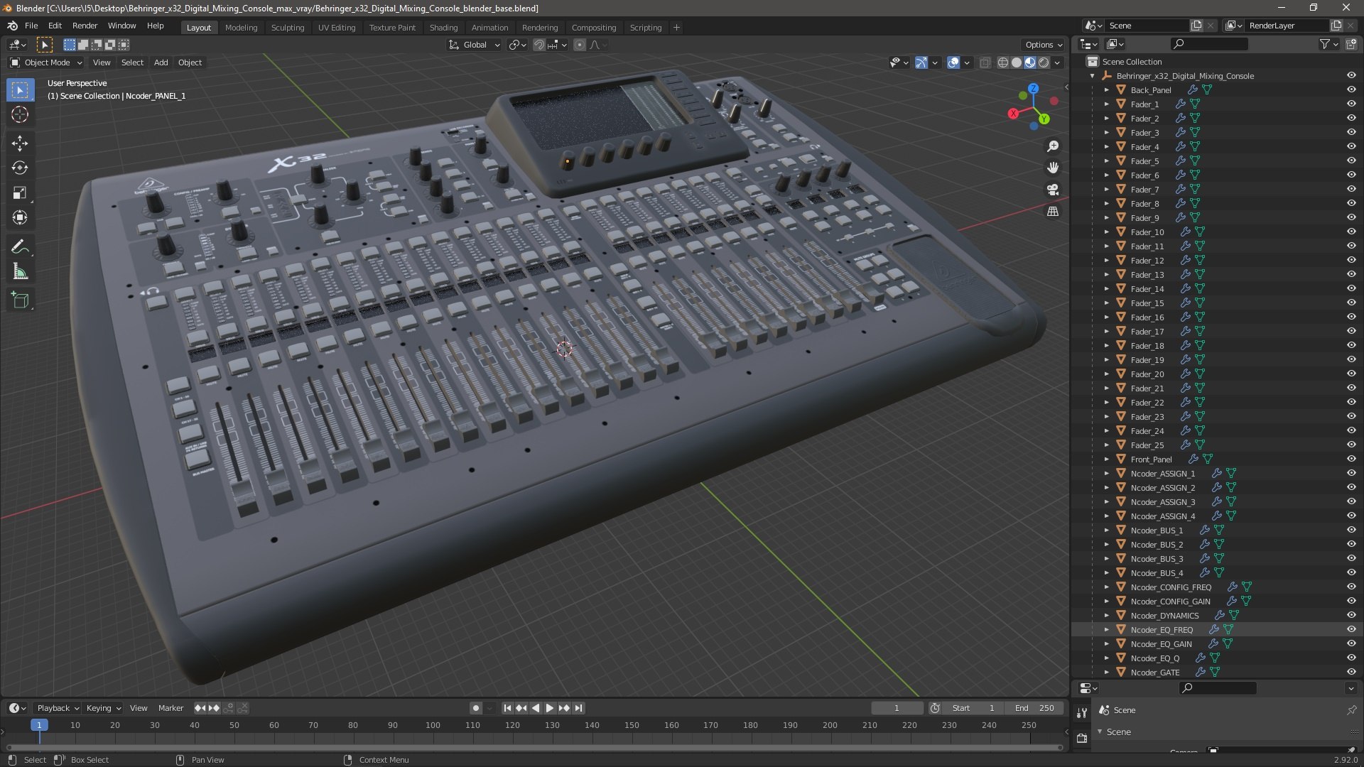 3D Behringer X32 Digital Mixing Console - TurboSquid 2183266