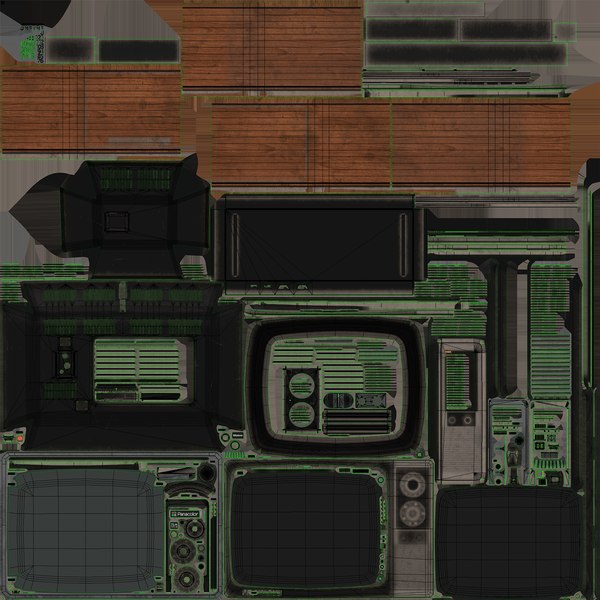 Old tv national panacolor model - TurboSquid 1404885