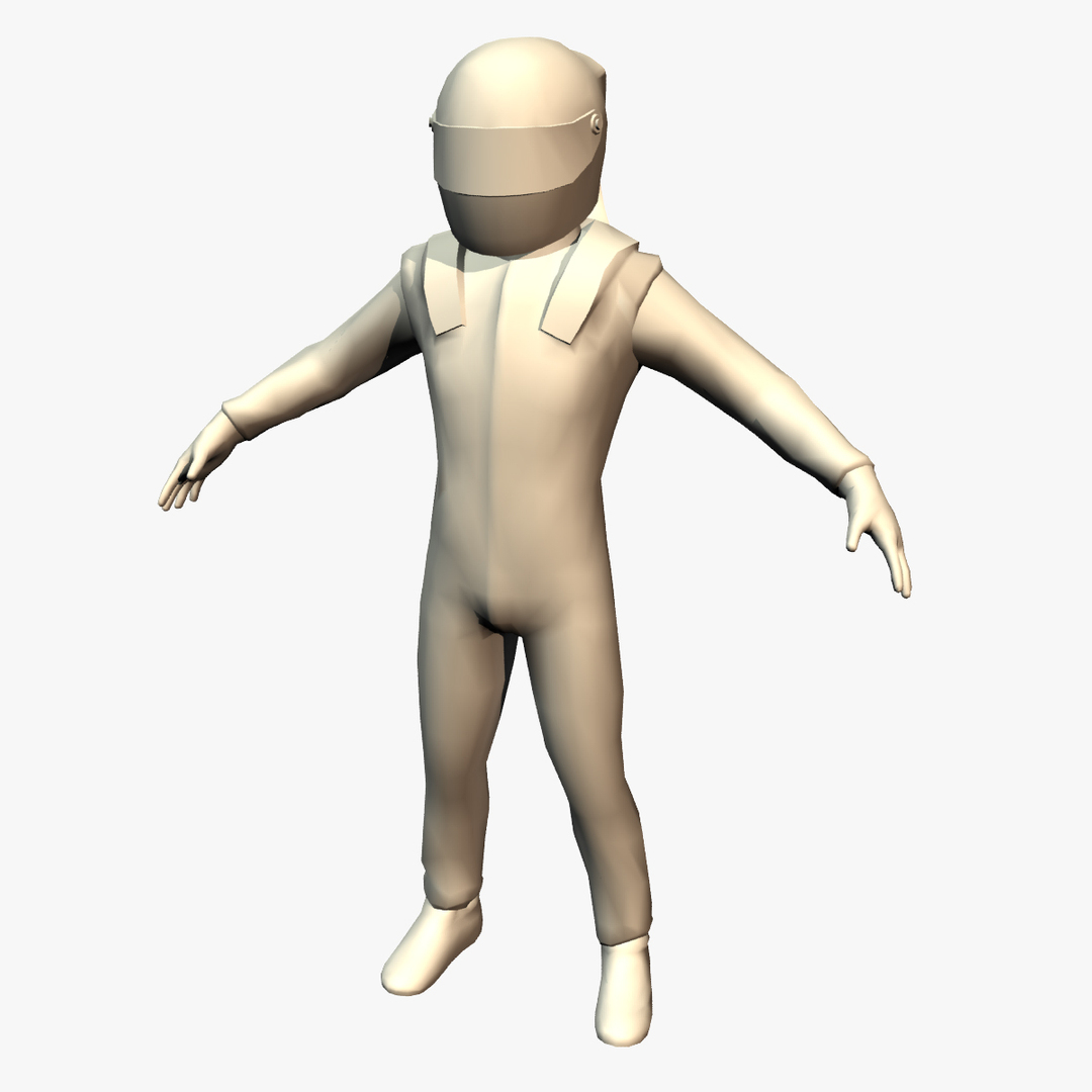 3d Racing Driver Model