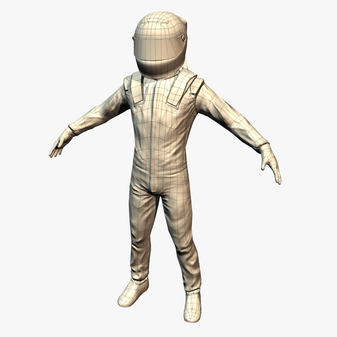 3d Racing Driver Model