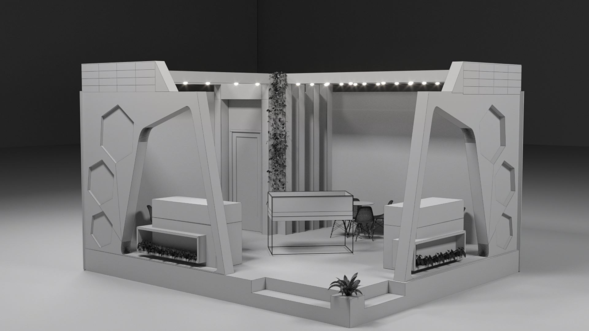 Modern Exhibition Booth Design 3D - TurboSquid 2256952