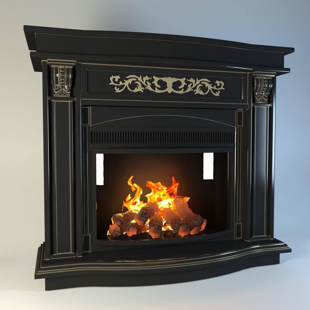 3d Model Of Fireplace