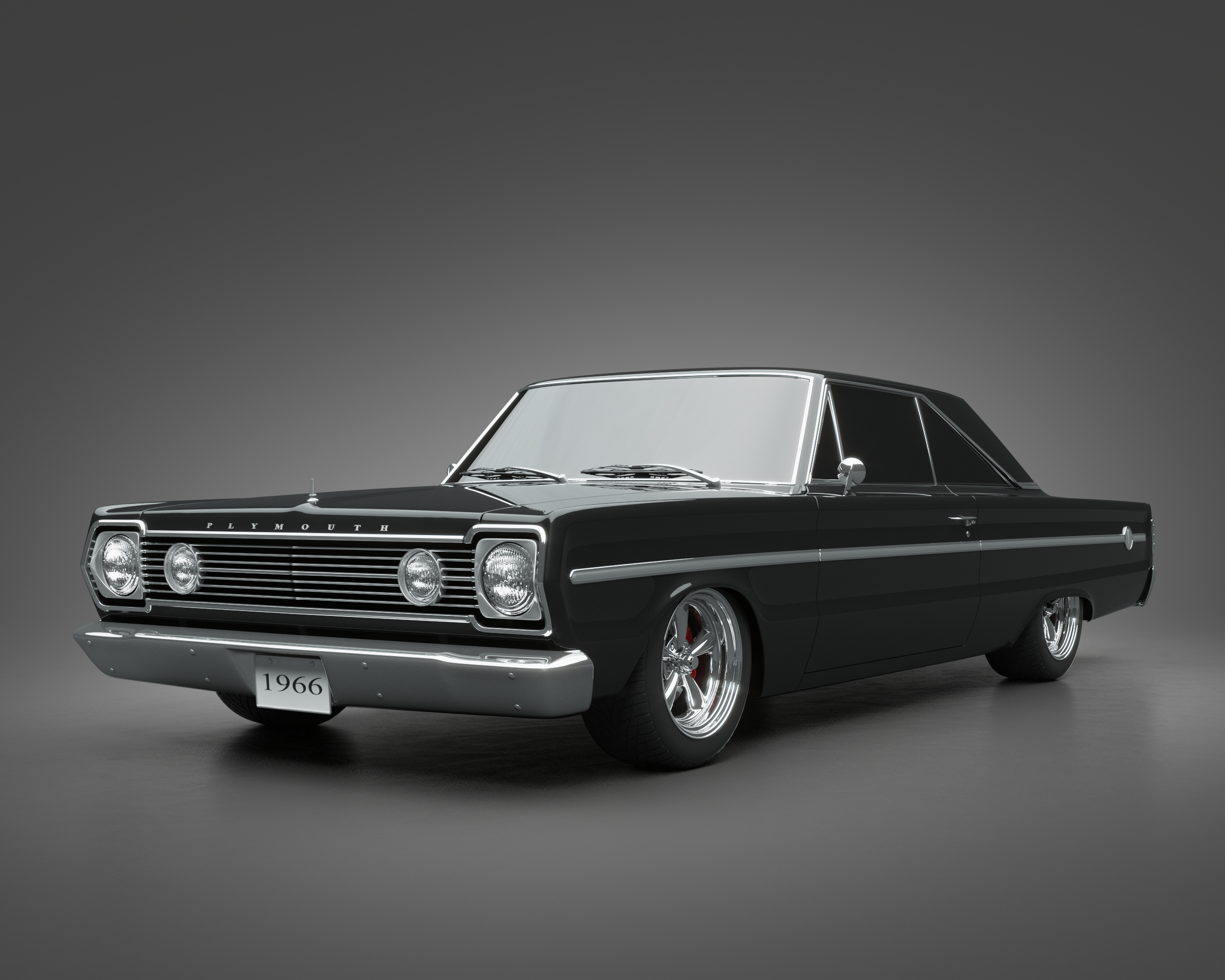 1966 plymouth belvedere ii 3d model