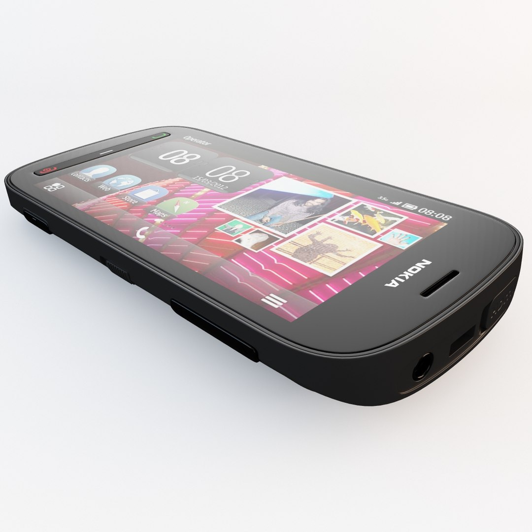 3d model of black nokia 808 pureview