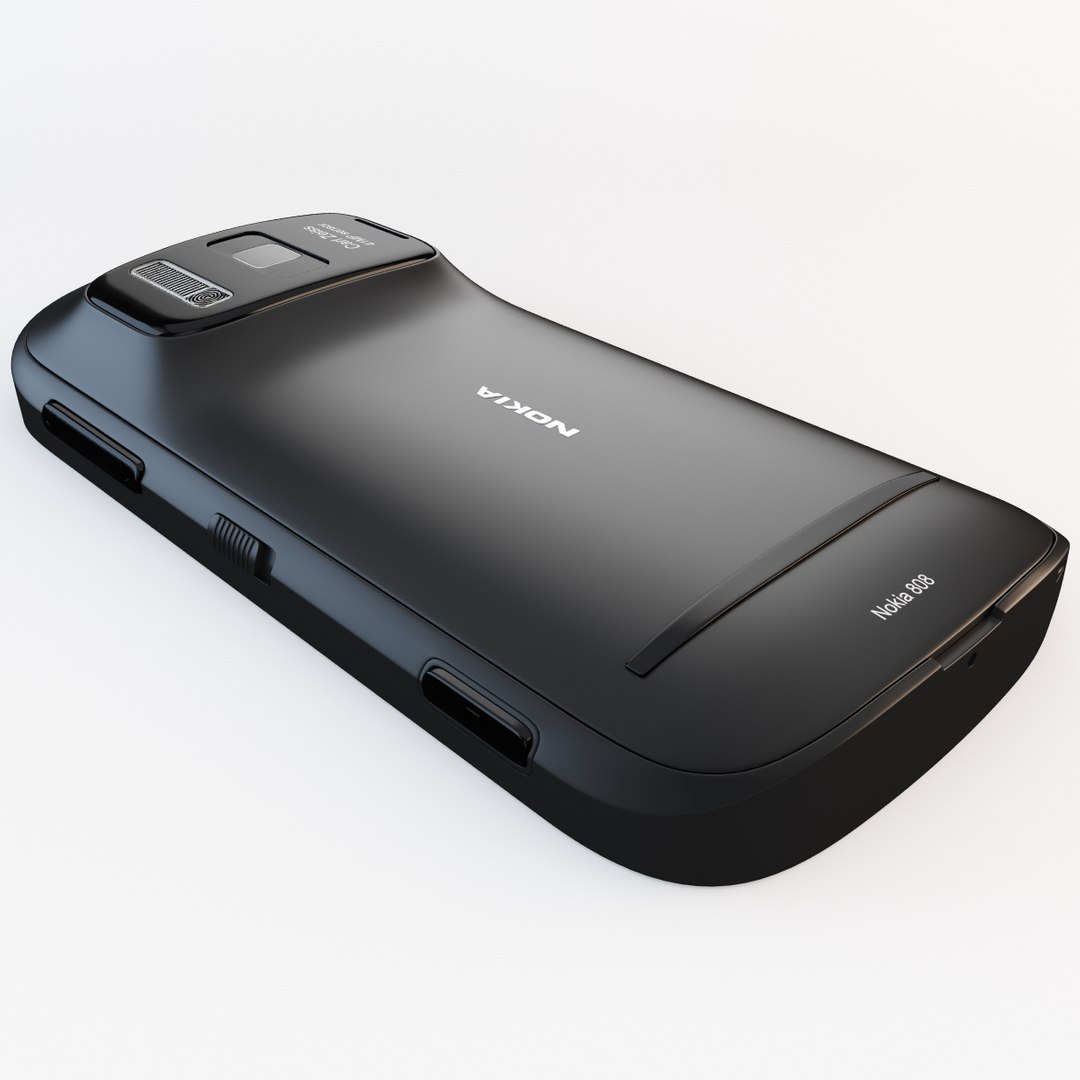 3d model of black nokia 808 pureview