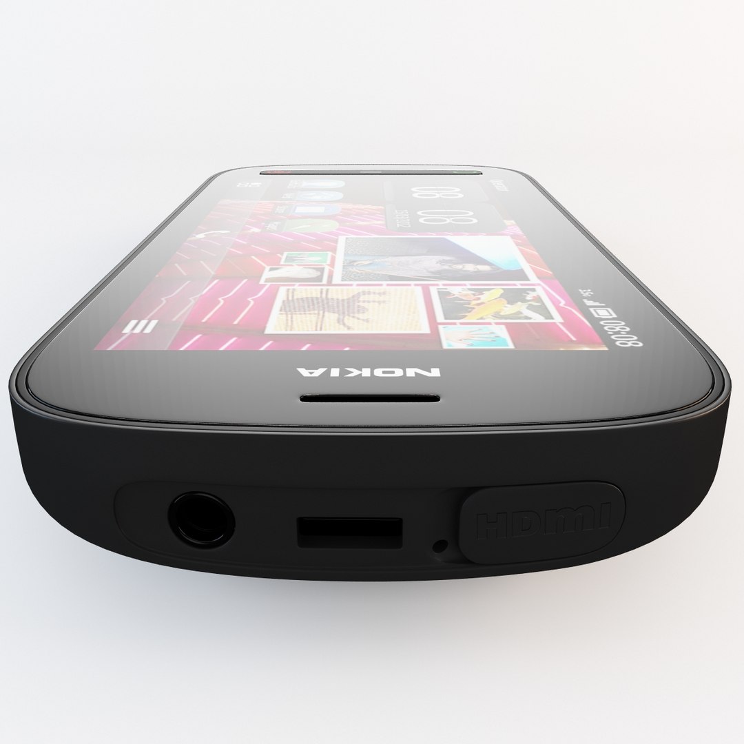 3d model of black nokia 808 pureview