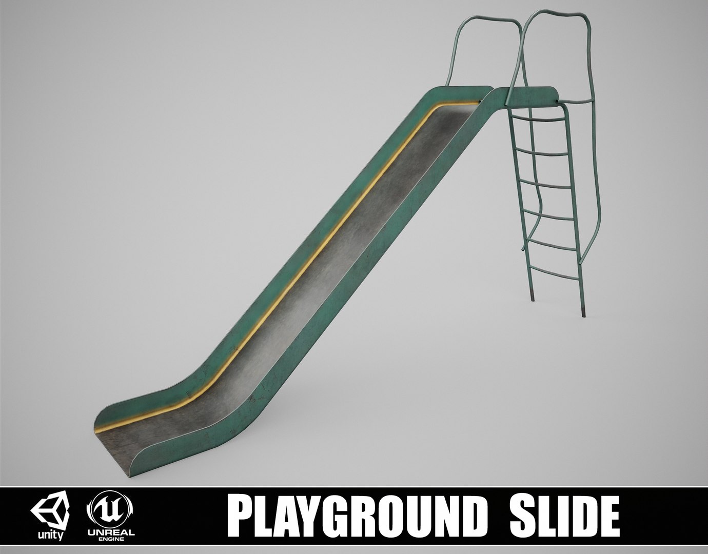 Painted Playground Slide 3D model - TurboSquid 2153786