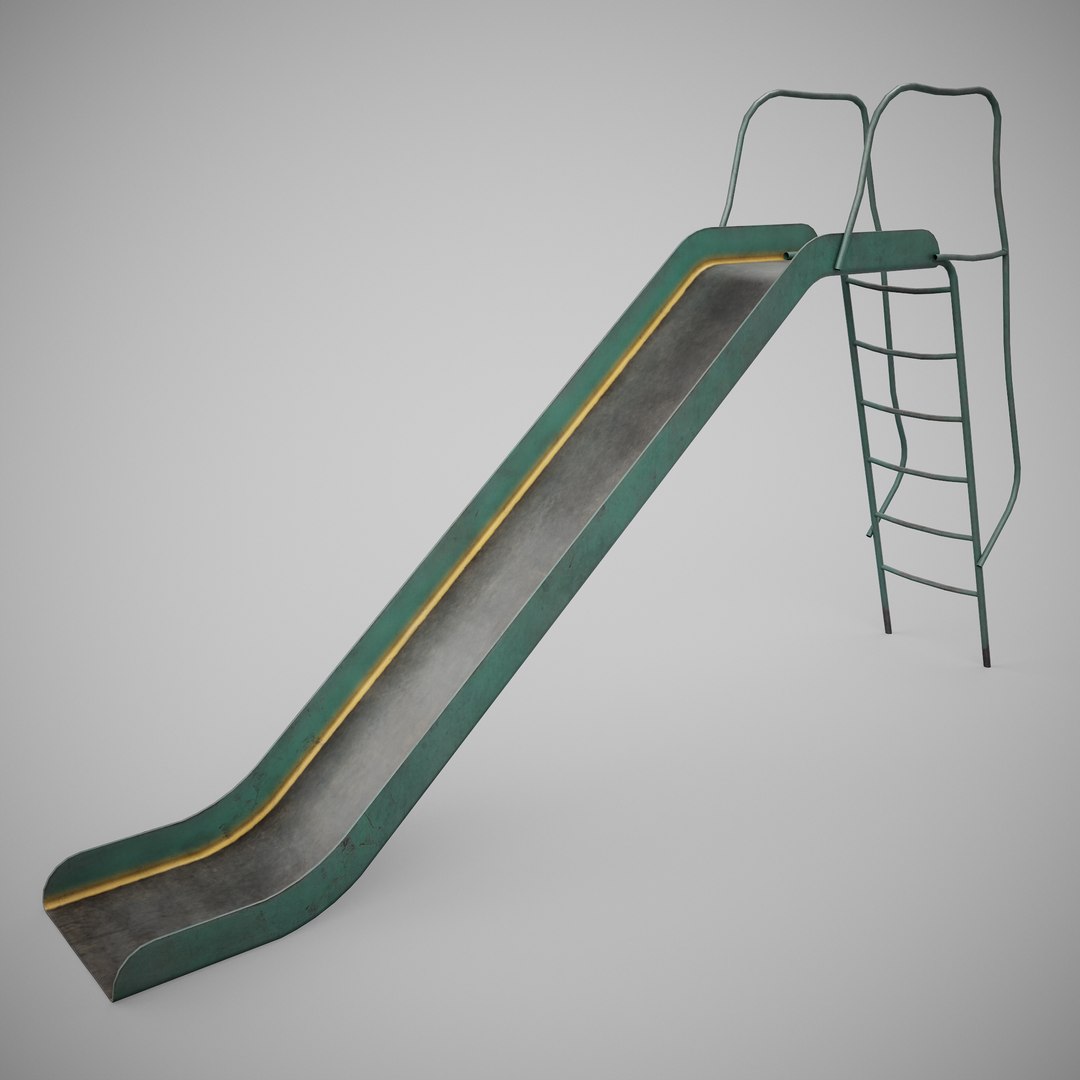 Painted Playground Slide 3D model - TurboSquid 2153786