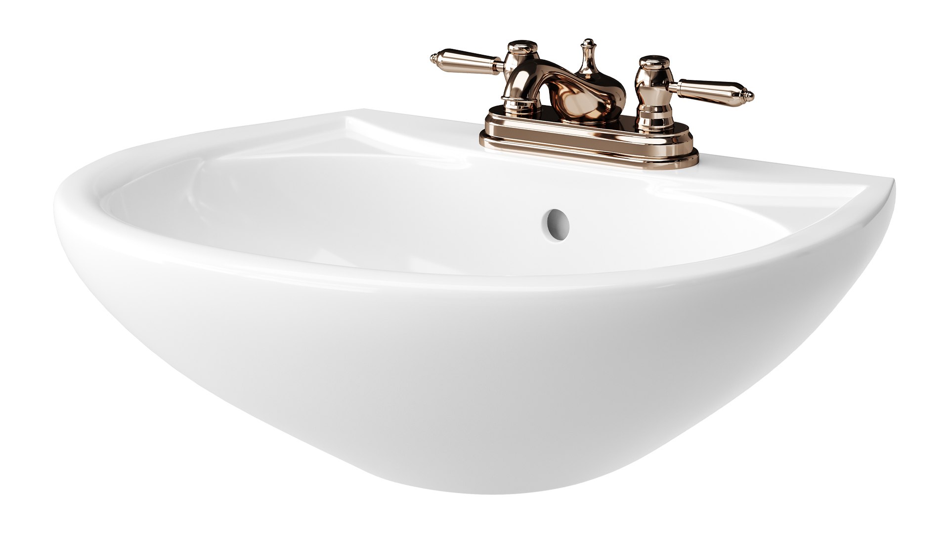 3D Model Ondine Pedestal White Washbasin - TurboSquid 2303546
