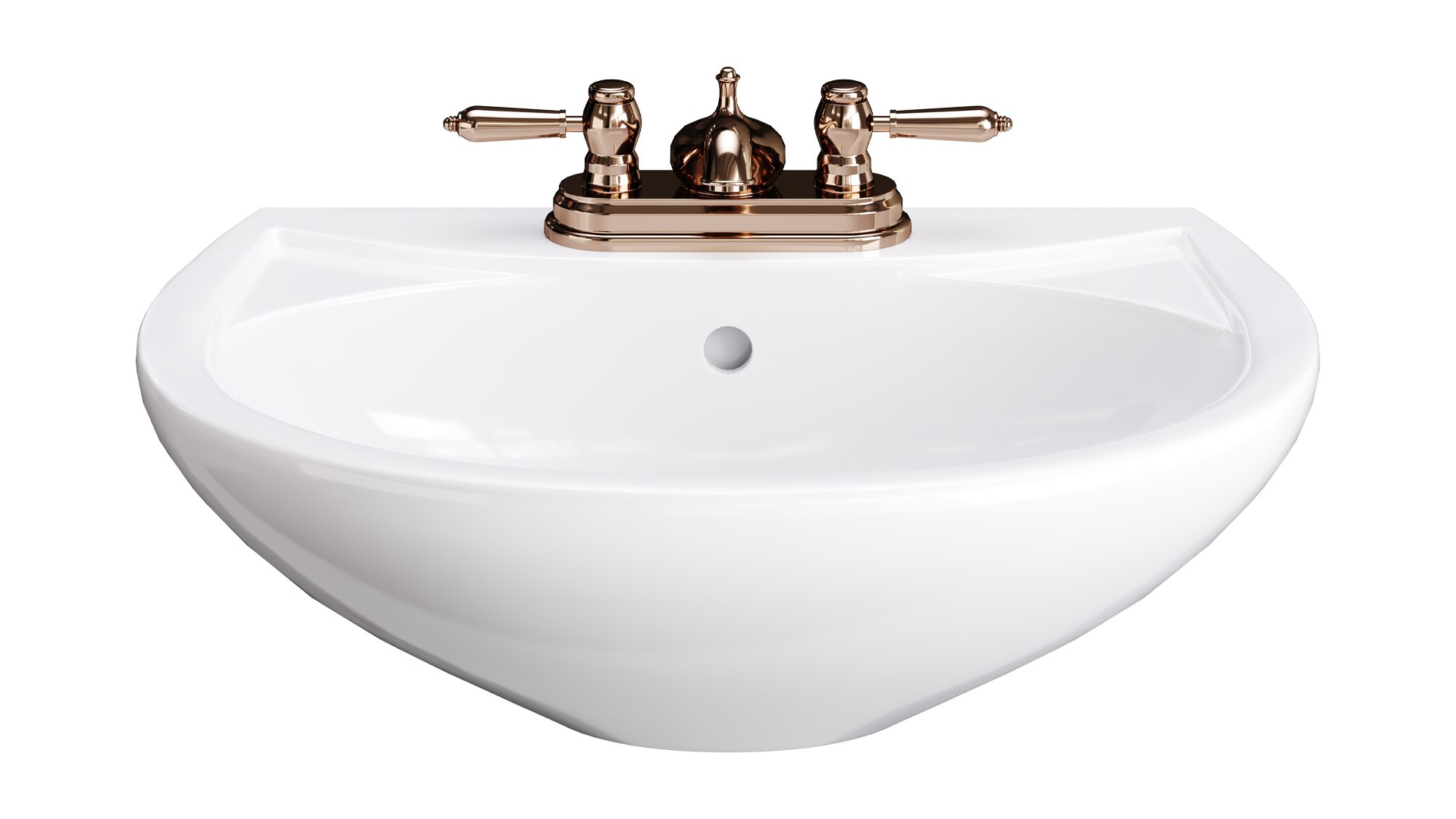 3D Model Ondine Pedestal White Washbasin - TurboSquid 2303546