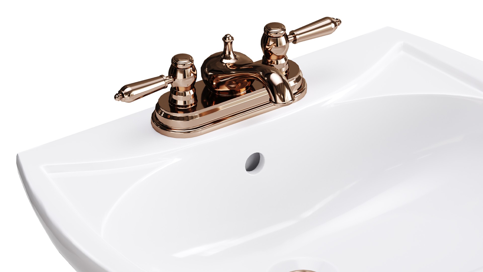 3D Model Ondine Pedestal White Washbasin - TurboSquid 2303546