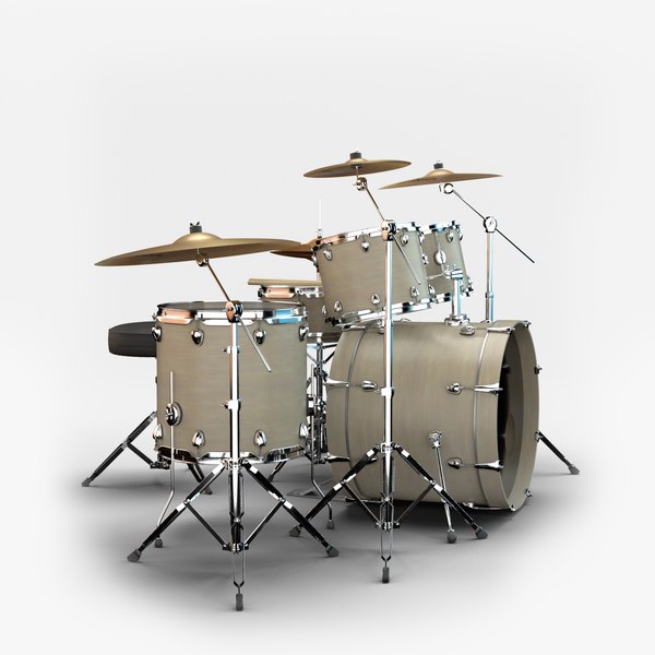 3d drum set drumset model