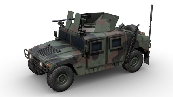 modelo 3d HMMWV UAH- Humvee blindado arriba - TurboSquid 2186899