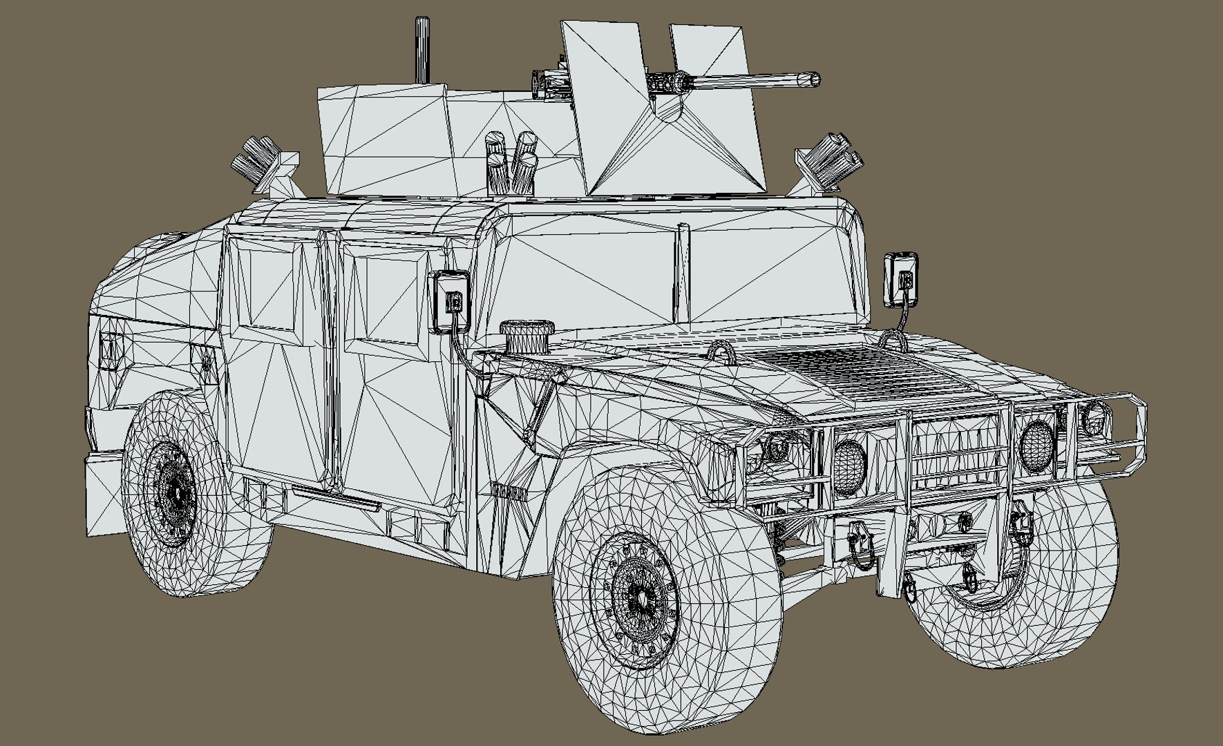 HMMWV UAH- Up Armored Humvee 3D - TurboSquid 2186899