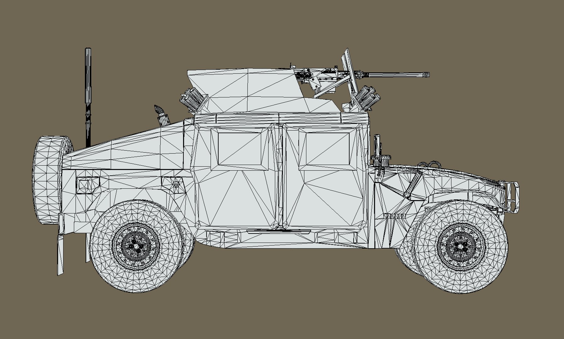 HMMWV UAH- Up Armored Humvee 3D - TurboSquid 2186899