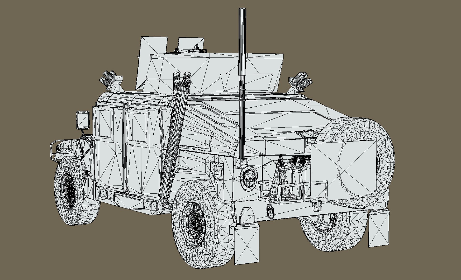 HMMWV UAH- Up Armored Humvee 3D - TurboSquid 2186899