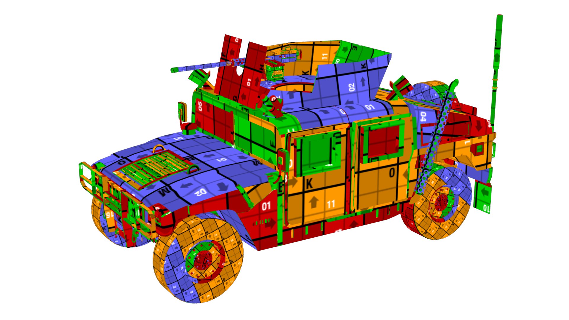 HMMWV UAH- Up Armored Humvee 3D - TurboSquid 2186899