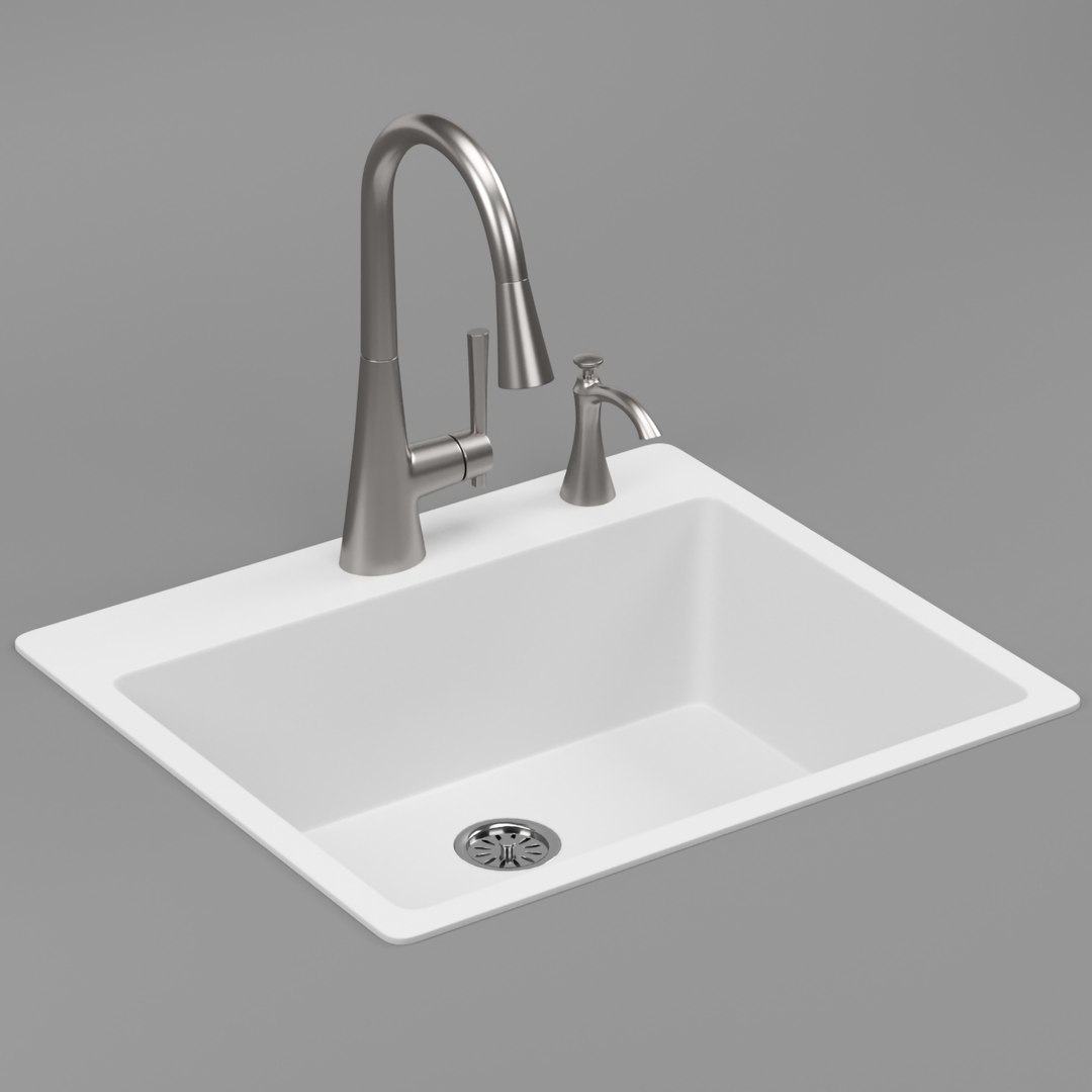 3D MOEN Kitchen Sink GGW3019B - TurboSquid 2186153