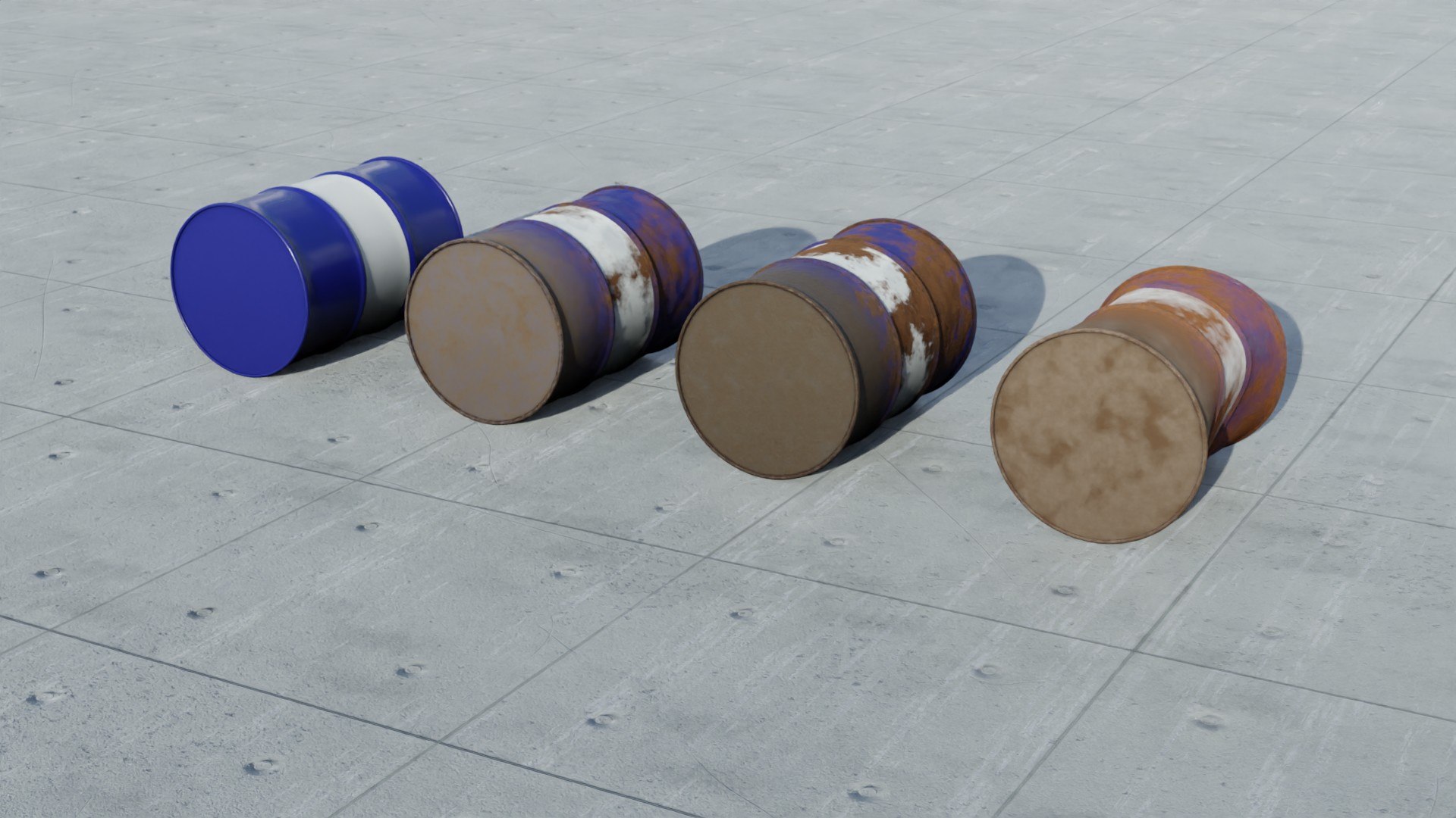 Metal Barrel and Rusty blender model 3D model - TurboSquid 1969850