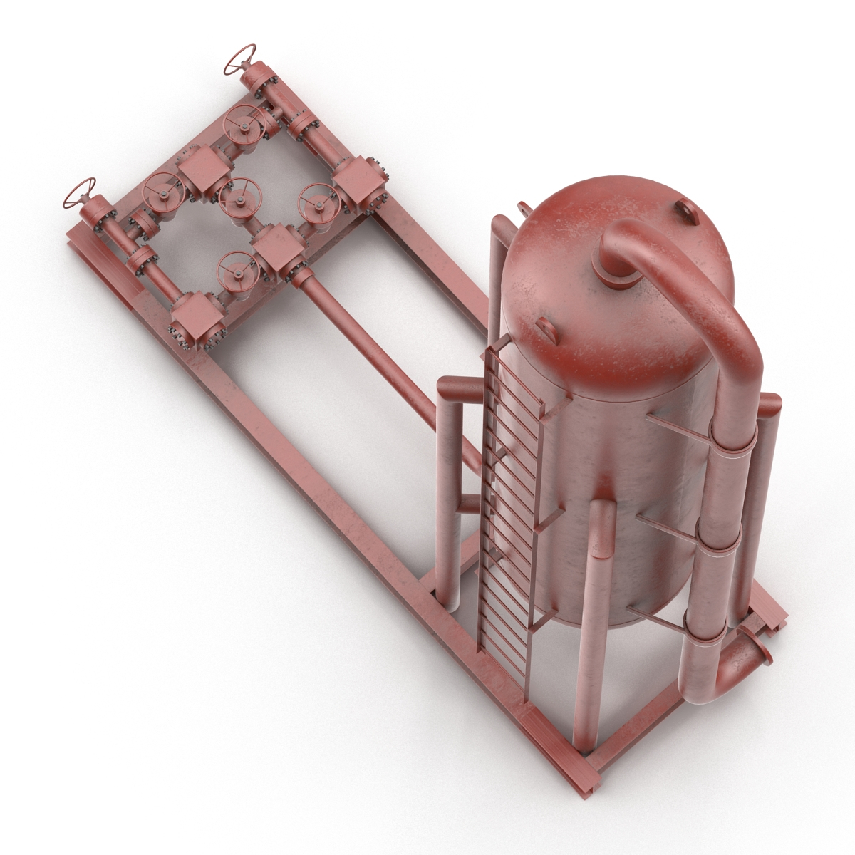 vertical oil gas separator 3d model