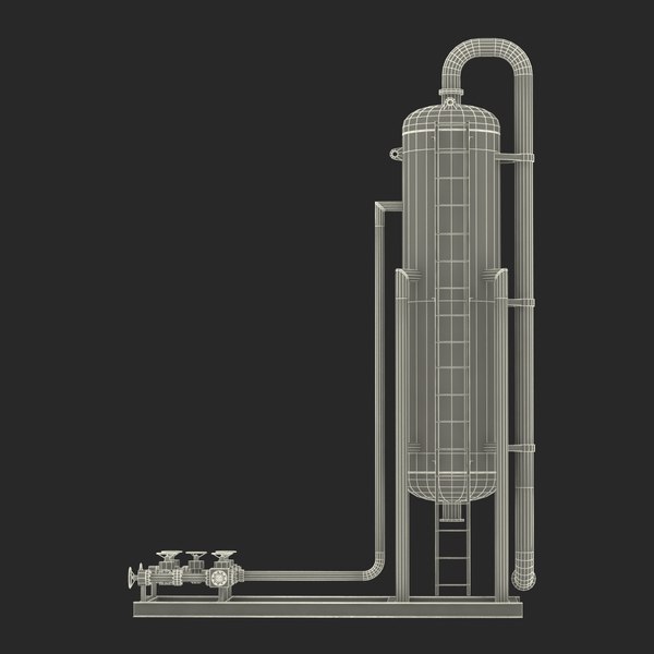 vertical oil gas separator 3d model